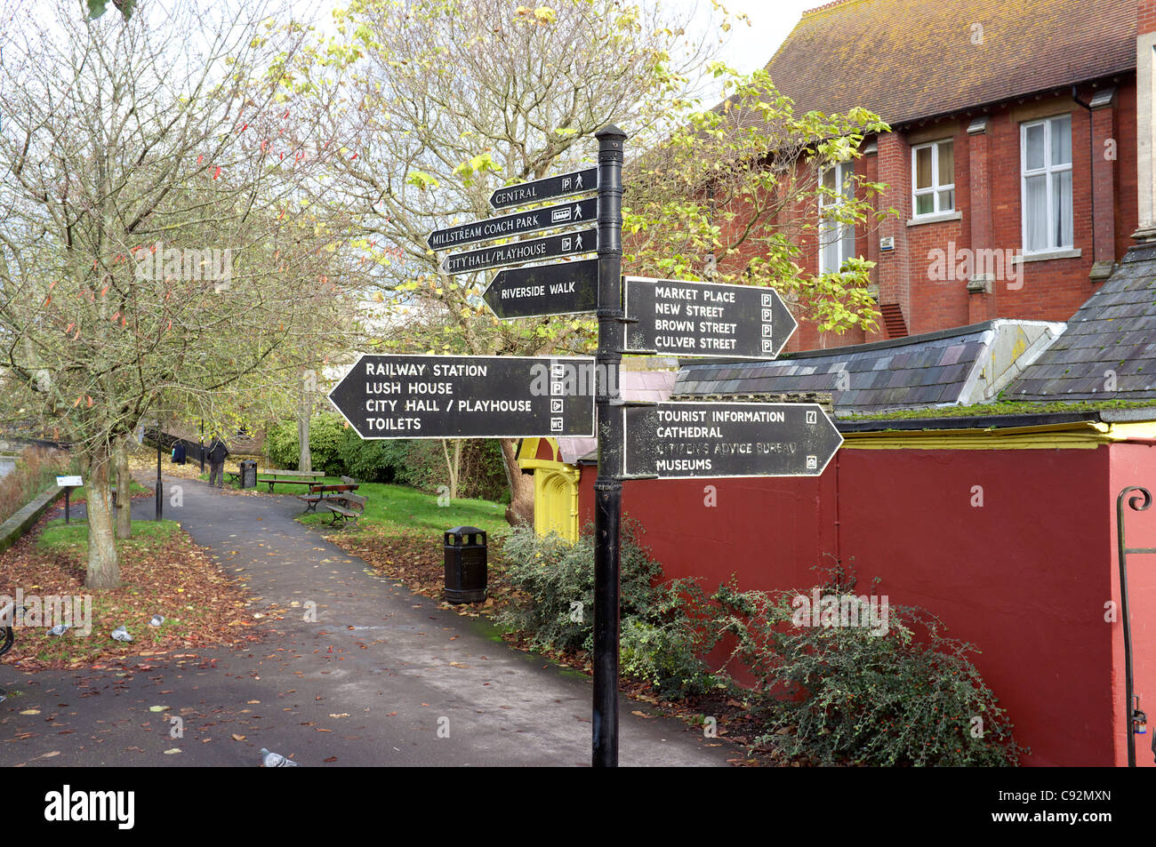 Sign post in Salisbury Wiltshire UK Stock Photo - Alamy