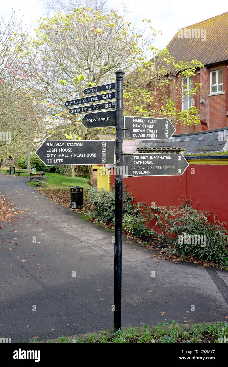 Sign post in Salisbury Wiltshire UK Stock Photo - Alamy