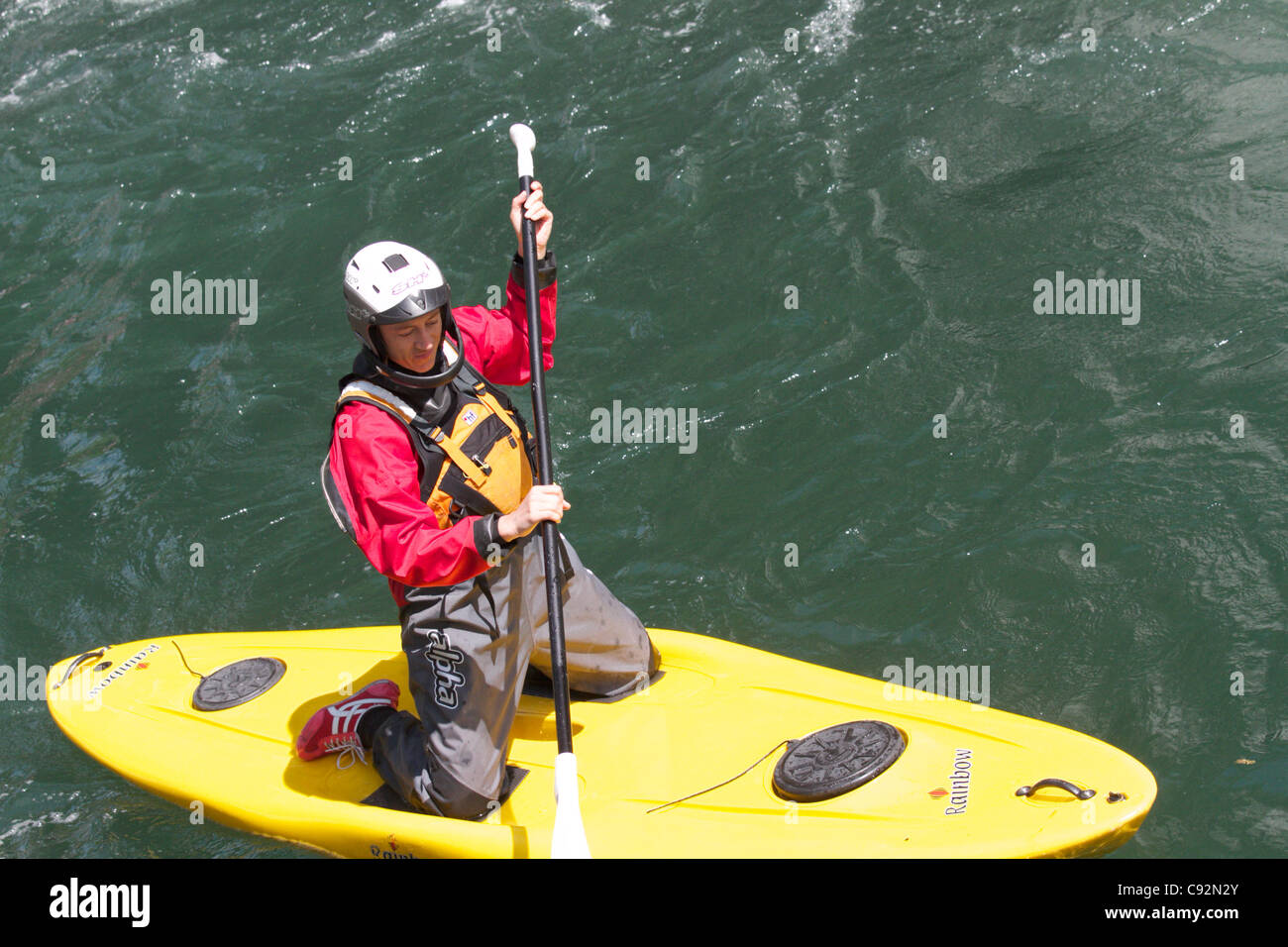SUP race on the river Stock Photo - Alamy