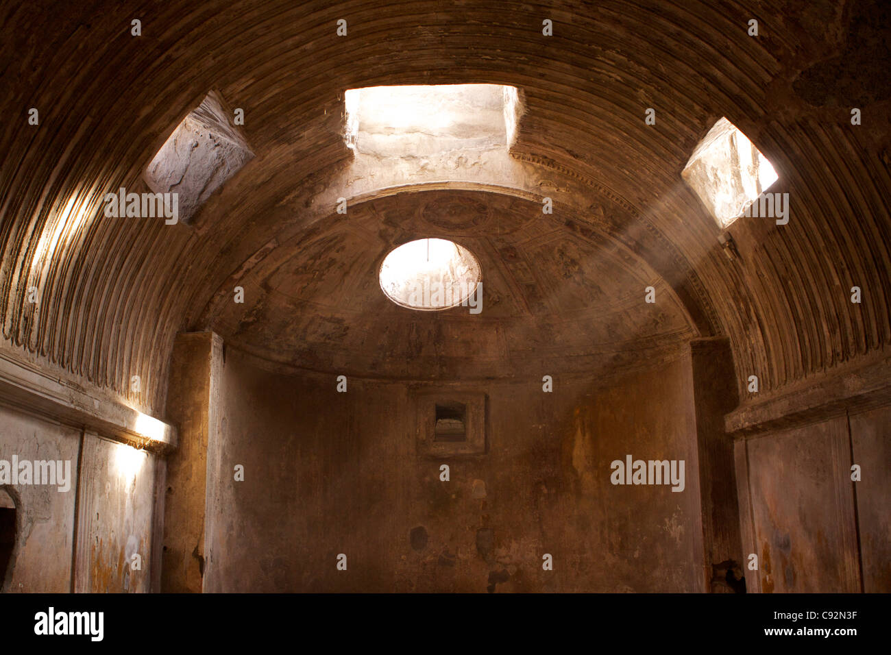 A room within the Forum Baths the Apsidal Calidarium hot baths with a ...