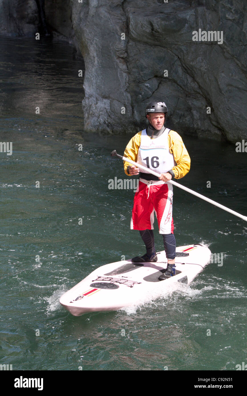 SUP race on the river Stock Photo - Alamy