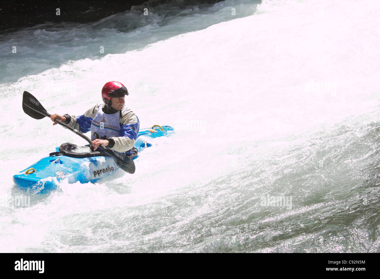 kayak race on the river Stock Photo - Alamy