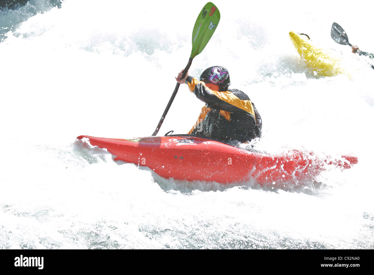 kayak race on the river Stock Photo - Alamy
