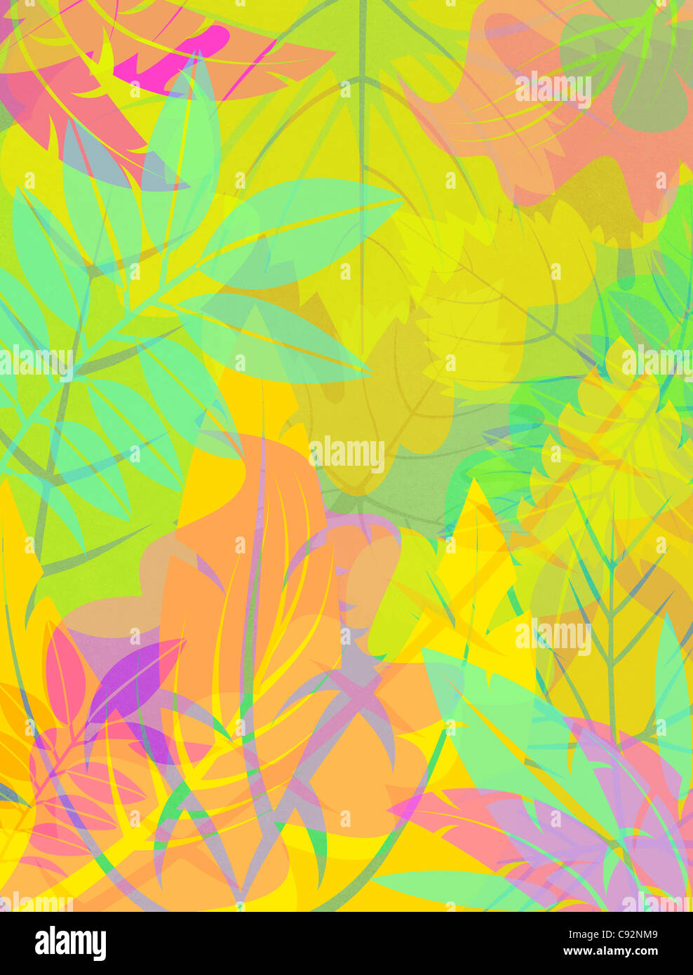 Graphics representing colorful leaves Stock Photo - Alamy