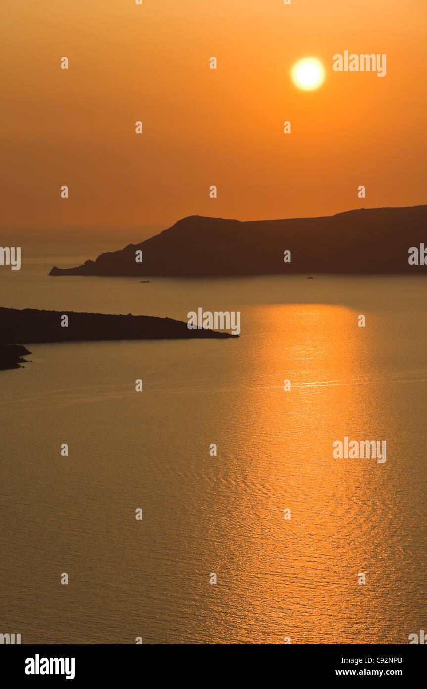 Santorini - sunset from Fira Stock Photo - Alamy