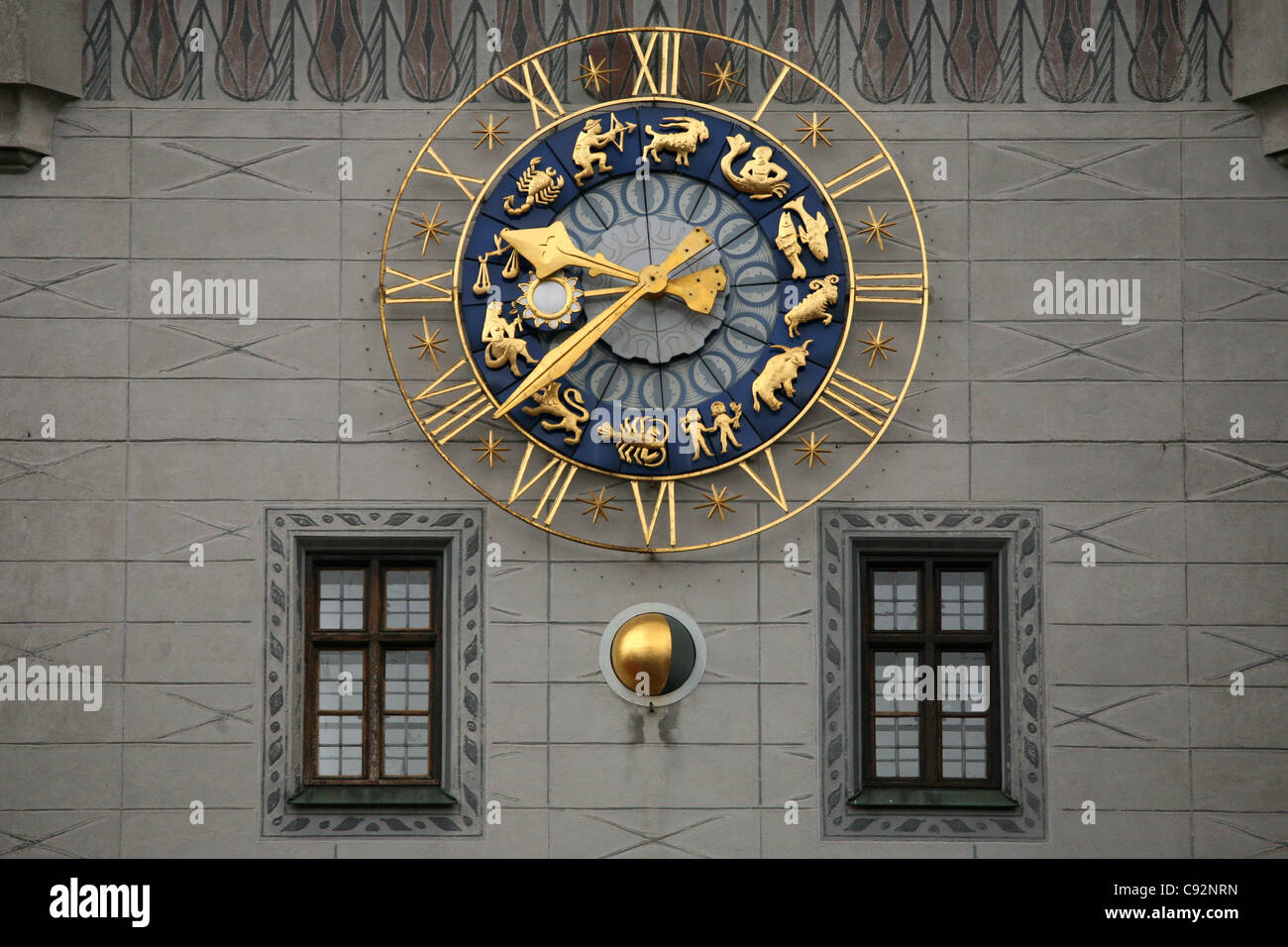 Tower Clock of the Altes Rathaus (Old Town Hall) at Marienplatz Square ...