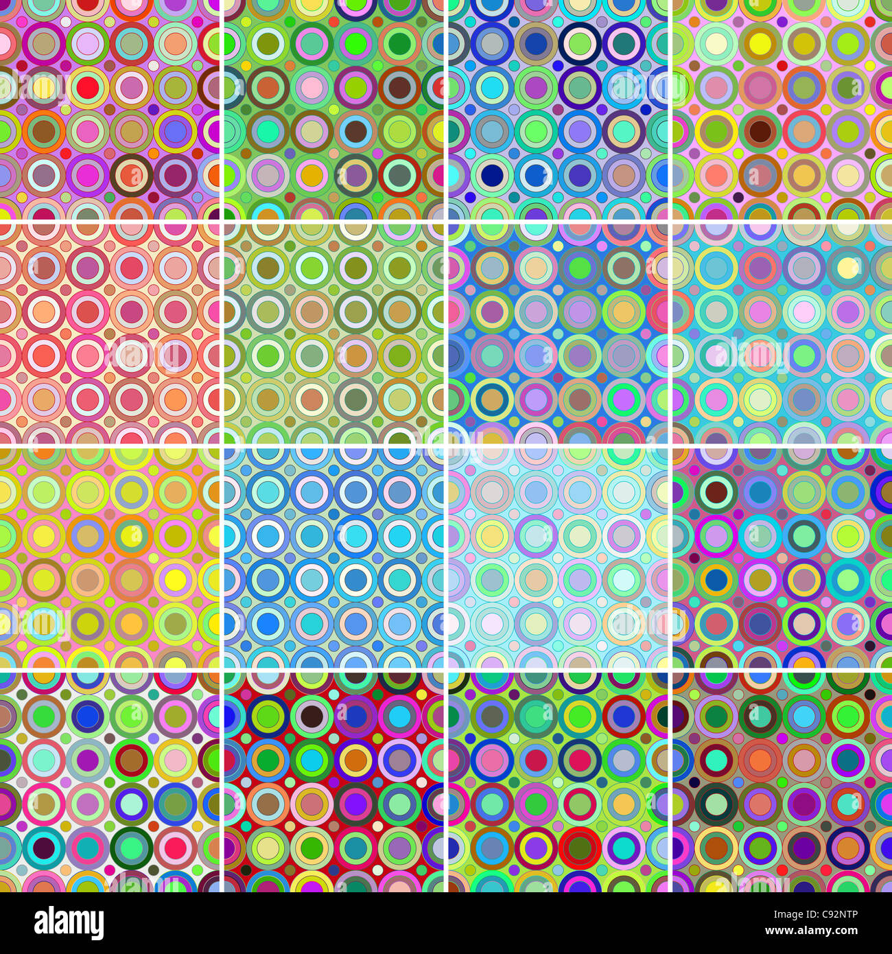 Collection of 16 seamless dotted patterns Stock Photo - Alamy