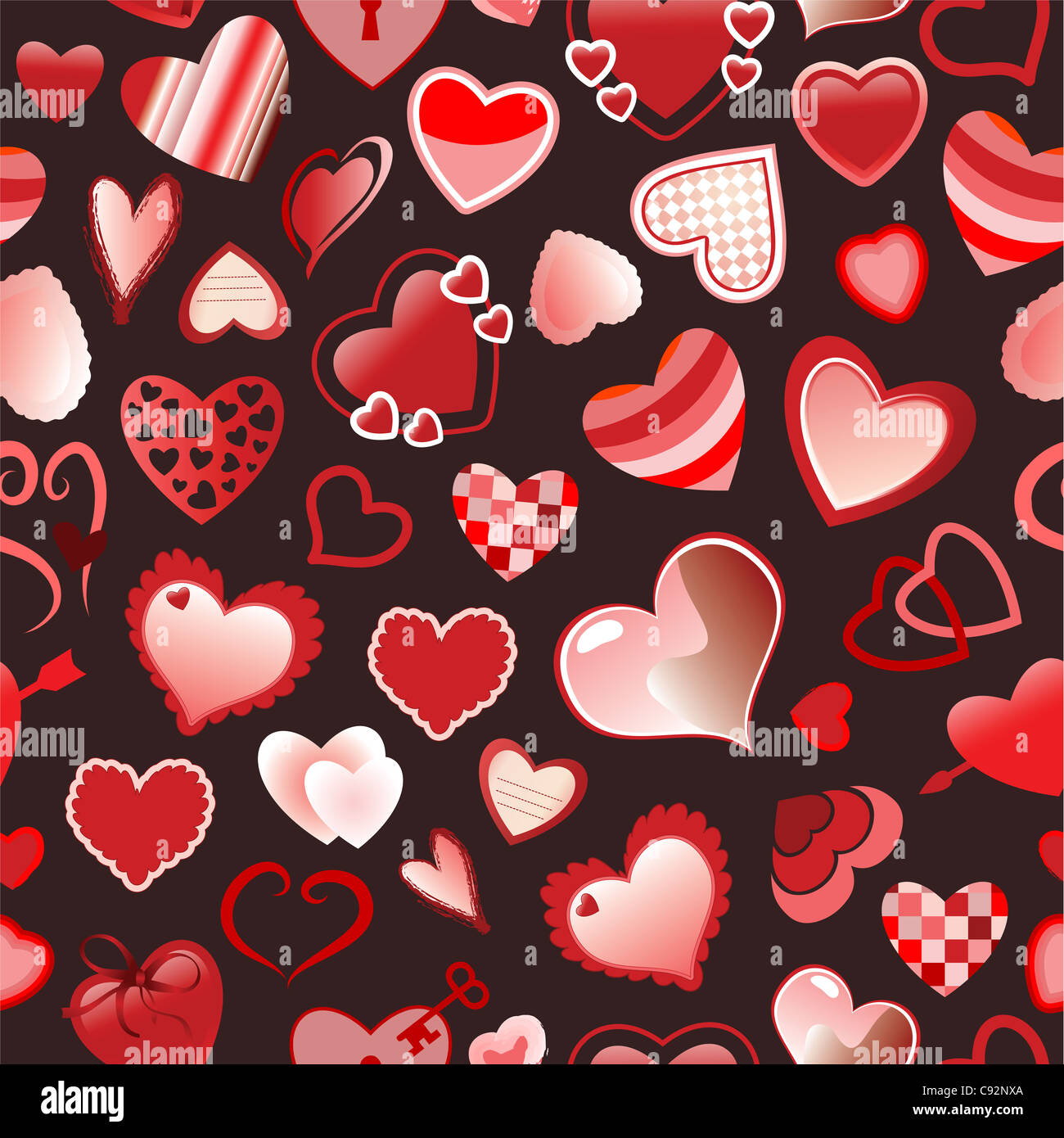 Seamless love pattern Stock Photo - Alamy