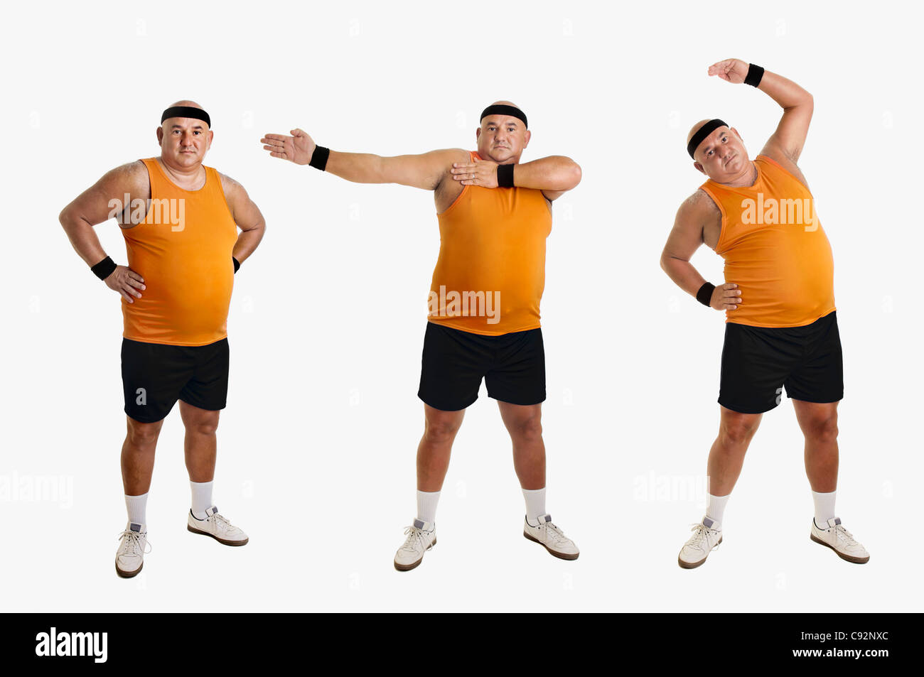 Fat overweight exercise Cut Out Stock Images & Pictures - Alamy