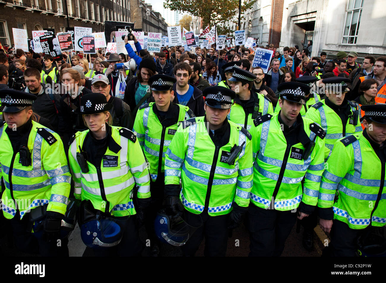Police officers protest march hi-res stock photography and images - Alamy