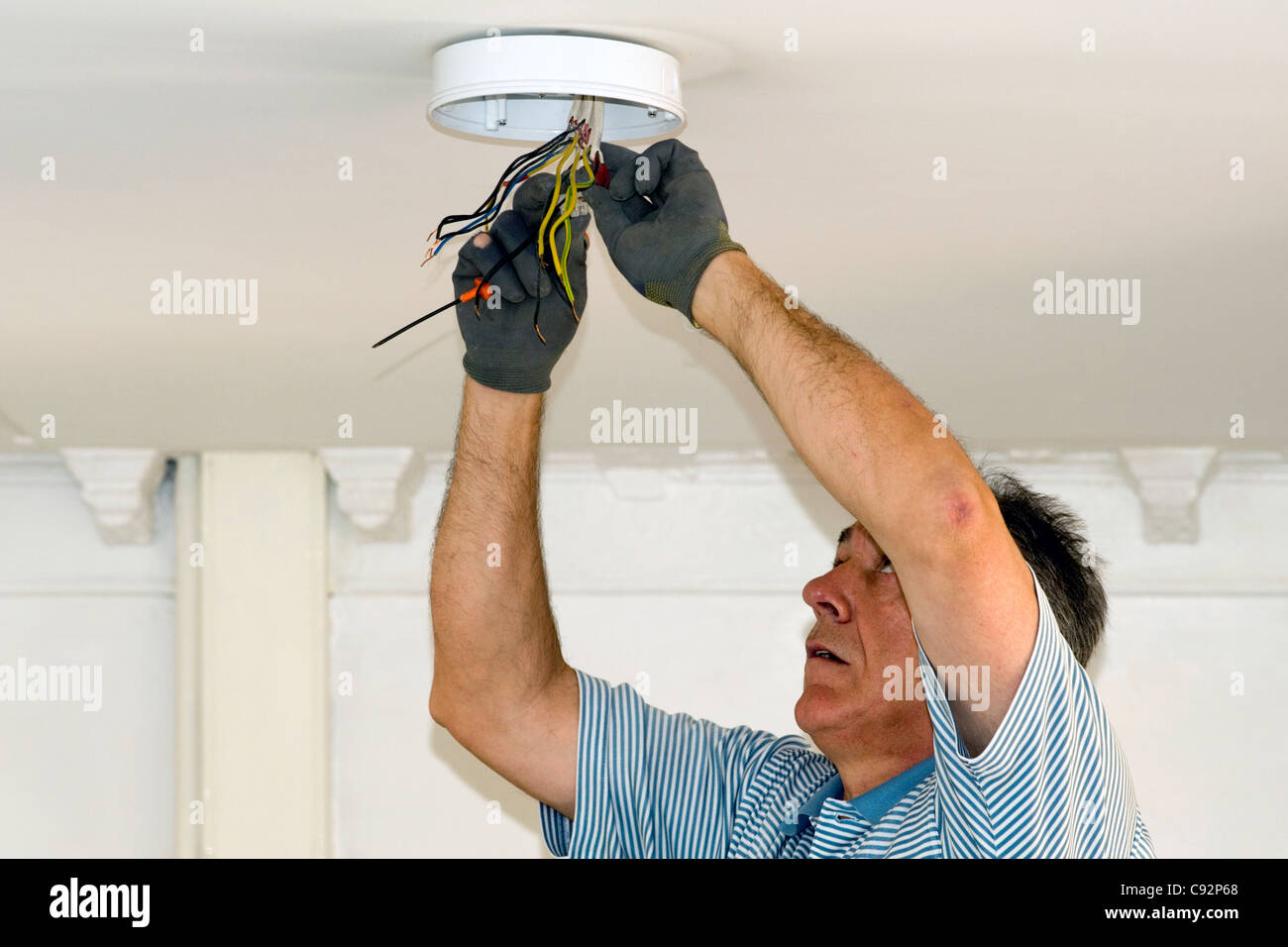 Installing security lighting hi-res stock photography and images - Alamy