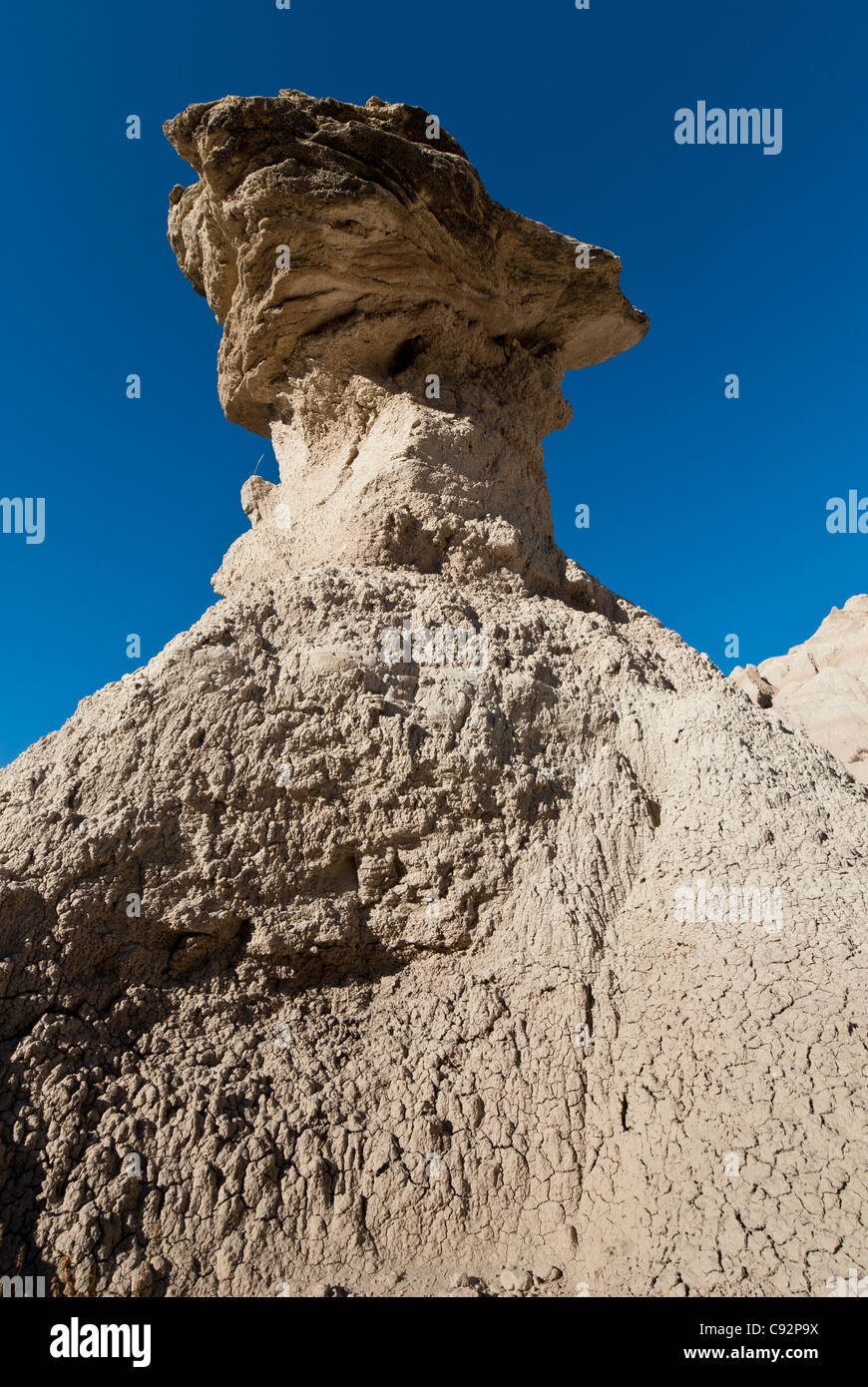 Balancing rock, Badlands National Park, South Dakota Stock Photo - Alamy