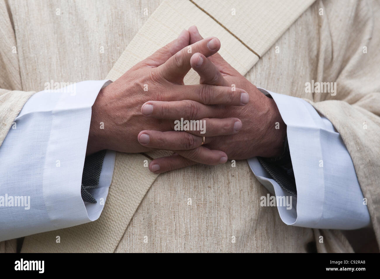 The catholic priest Stock Photo - Alamy