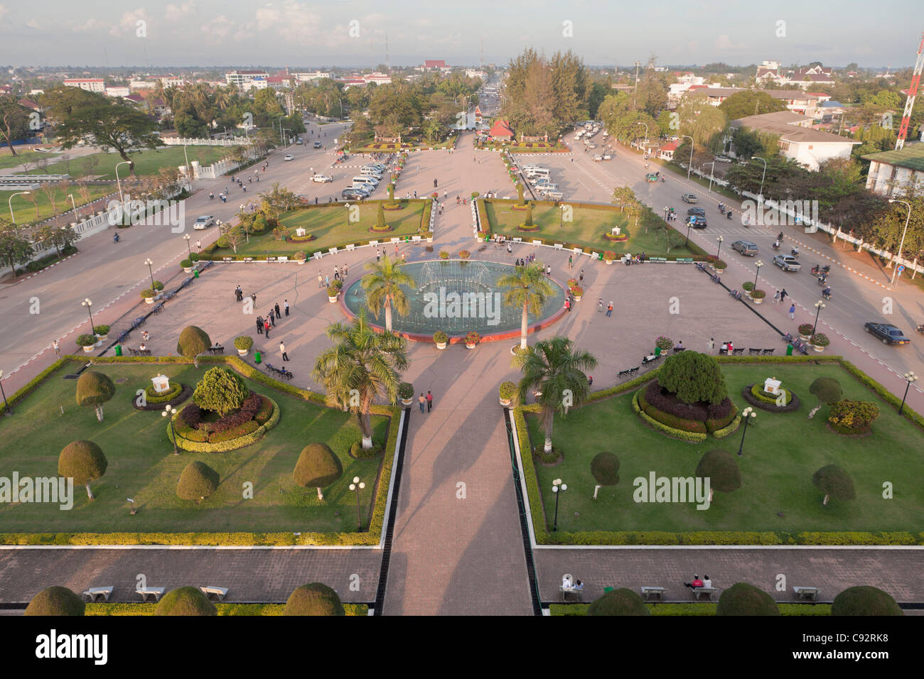 View over the Laotian capital of Vientiane Stock Photo - Alamy
