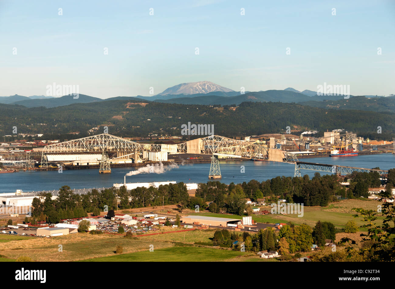 Lewis And Clark Bridge Columbia River Longview Washington State United