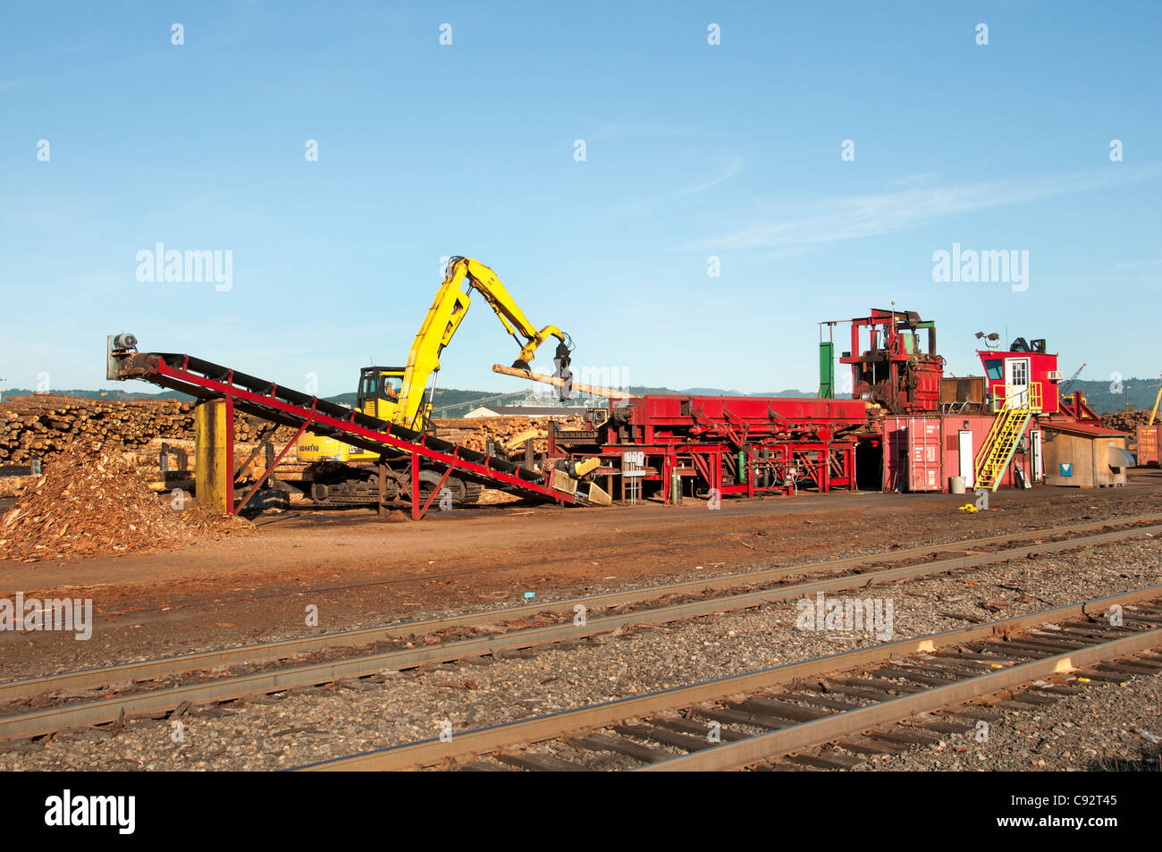 Teevin Brothers Log Yard Lumber Oregon Longview Washington State ...