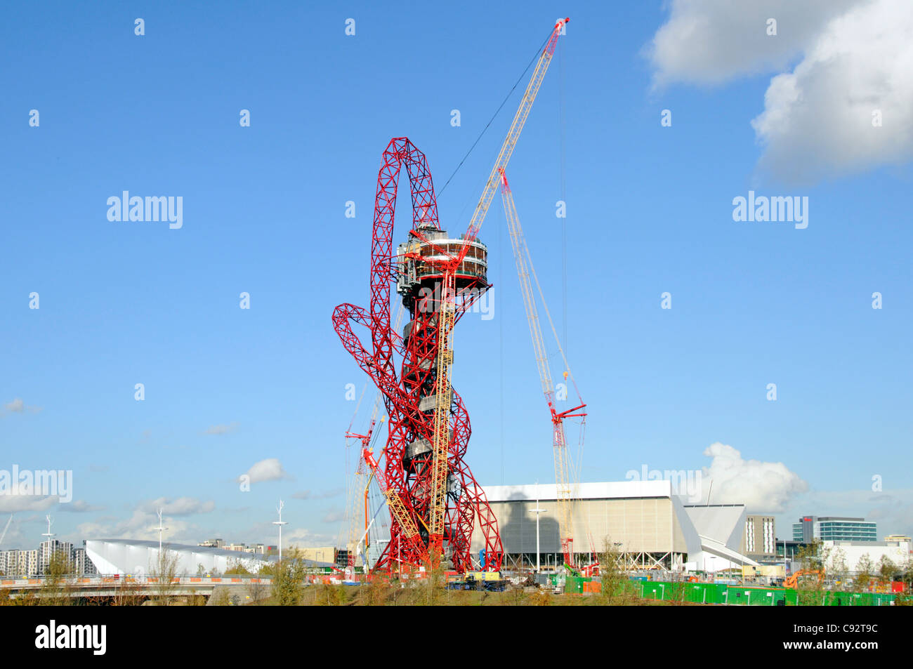 Arcelor Mittal Orbit tower in the 2012 London Olympic park Stratford ...