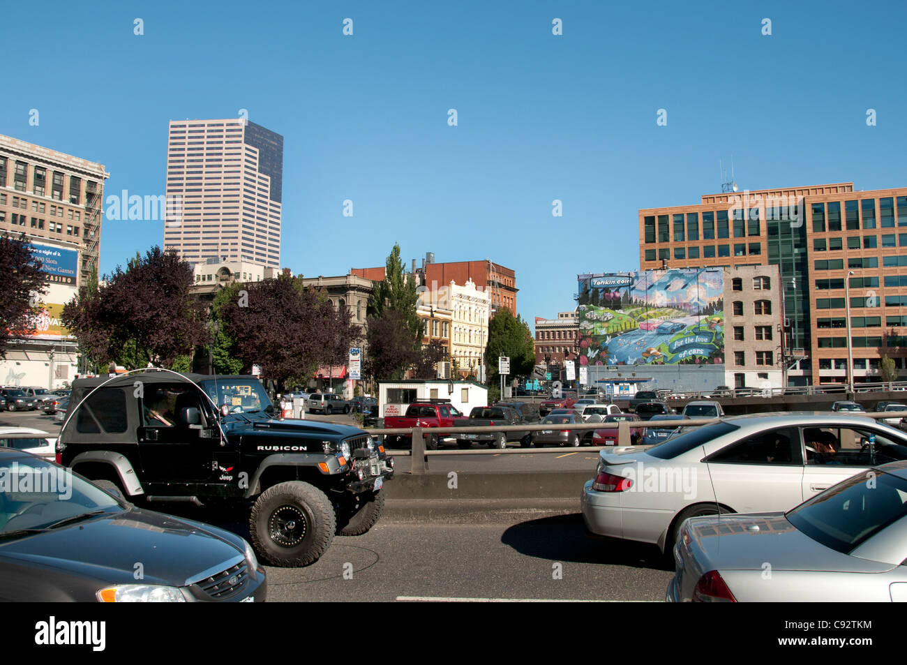 Portland oregon downtown hi-res stock photography and images - Alamy