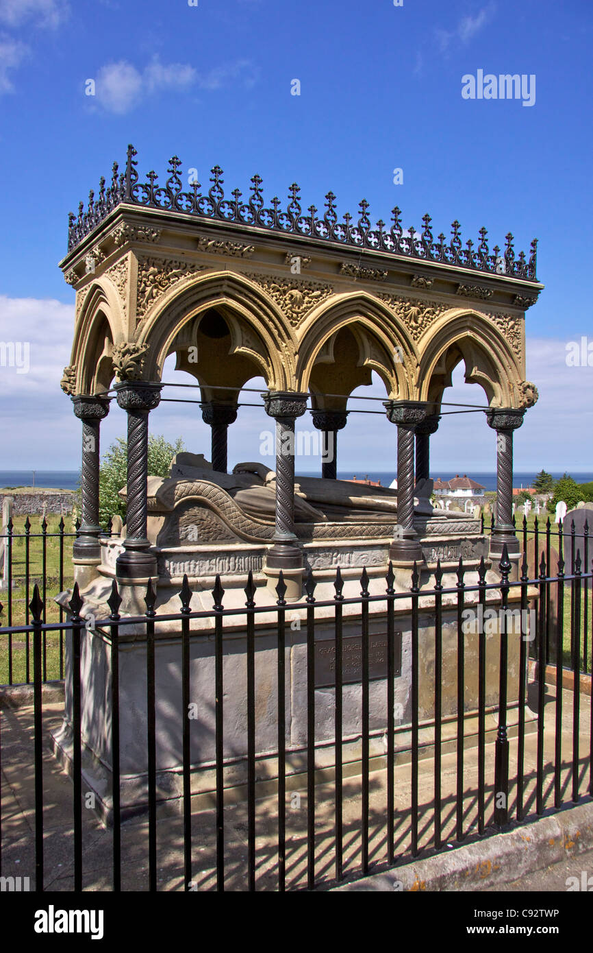 The Grace Darling Memorial in the churchyard of St. Aidan's Church in ...