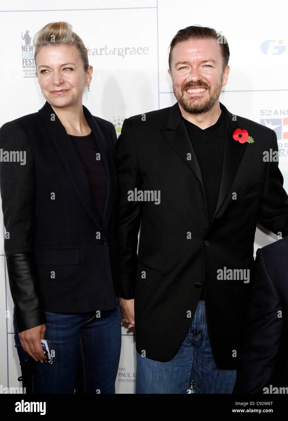 Ricky Gervais in attendance for 5th Annual Stand Up For Heroes Benefit ...
