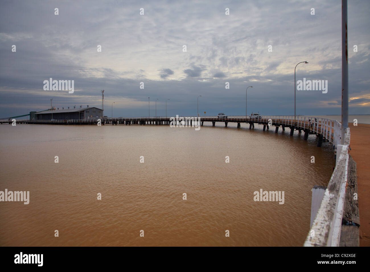 High tide in King Sound and Derby Wharf, Derby, Kimberley Region ...