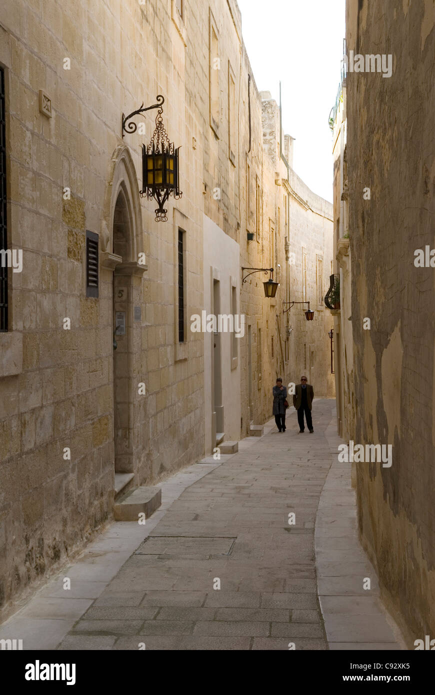 The ancient walled city of Mdina in Malta was built in Medieval times ...