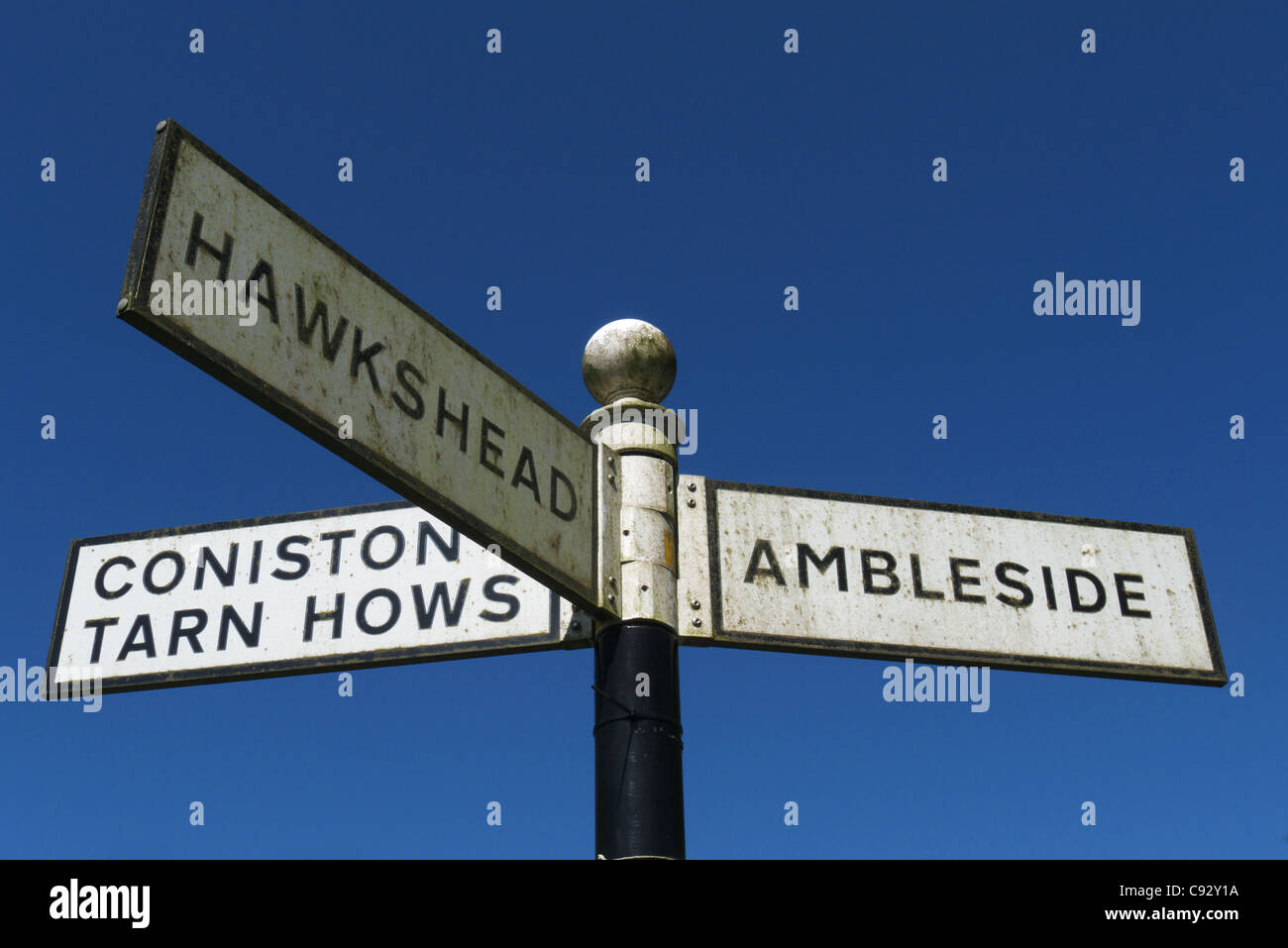 Lake district village sign hi-res stock photography and images - Alamy