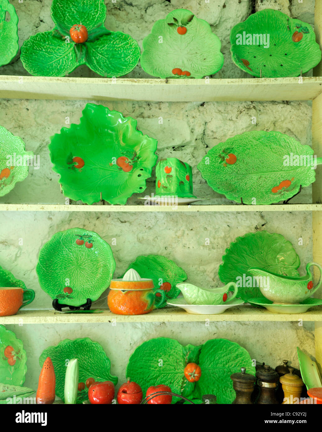 With its distinctive green cabbage leaf pattern and lobster ...