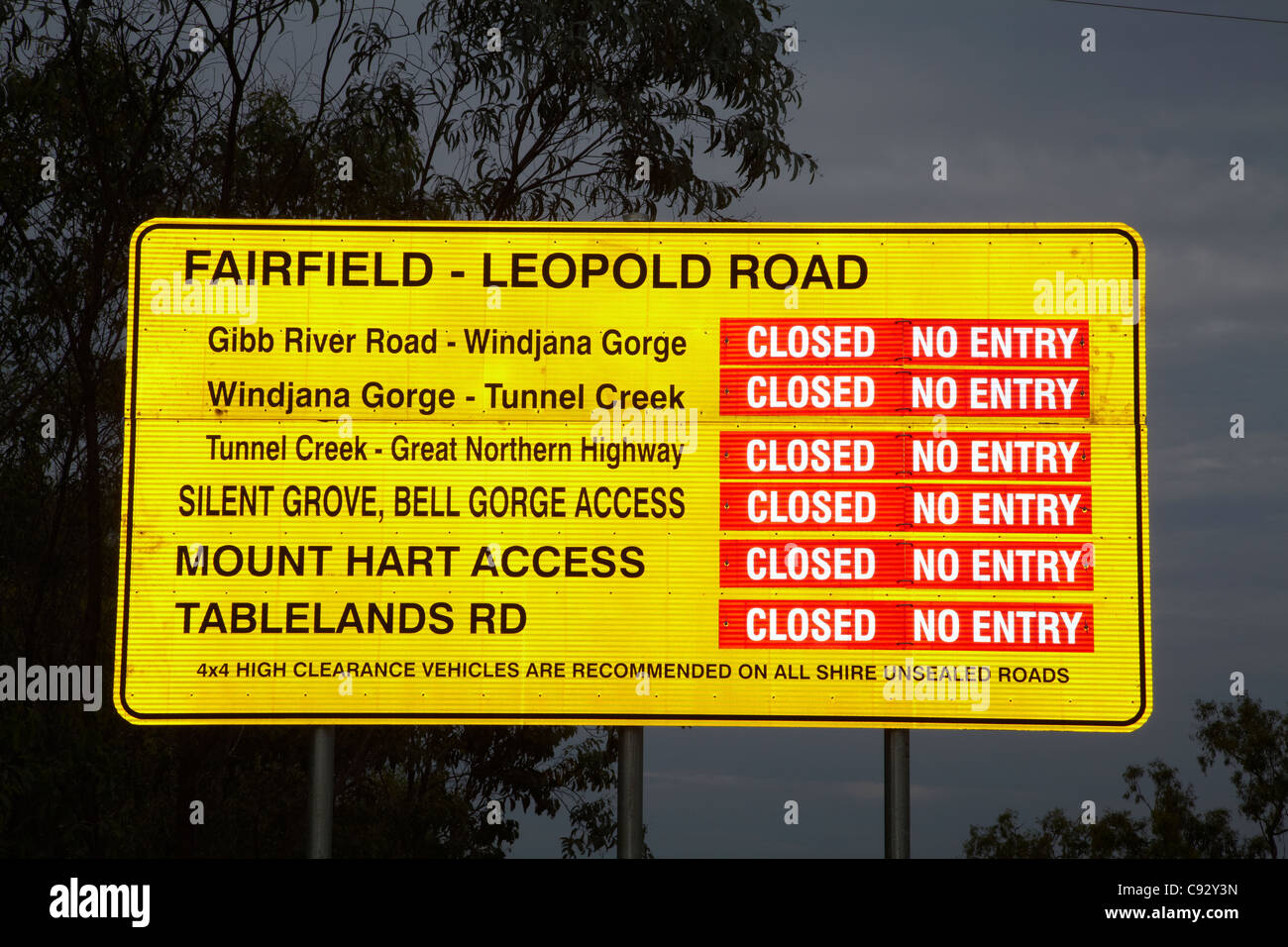 Gibb River Road sign, Derby, Kimberley Region, Western Australia ...
