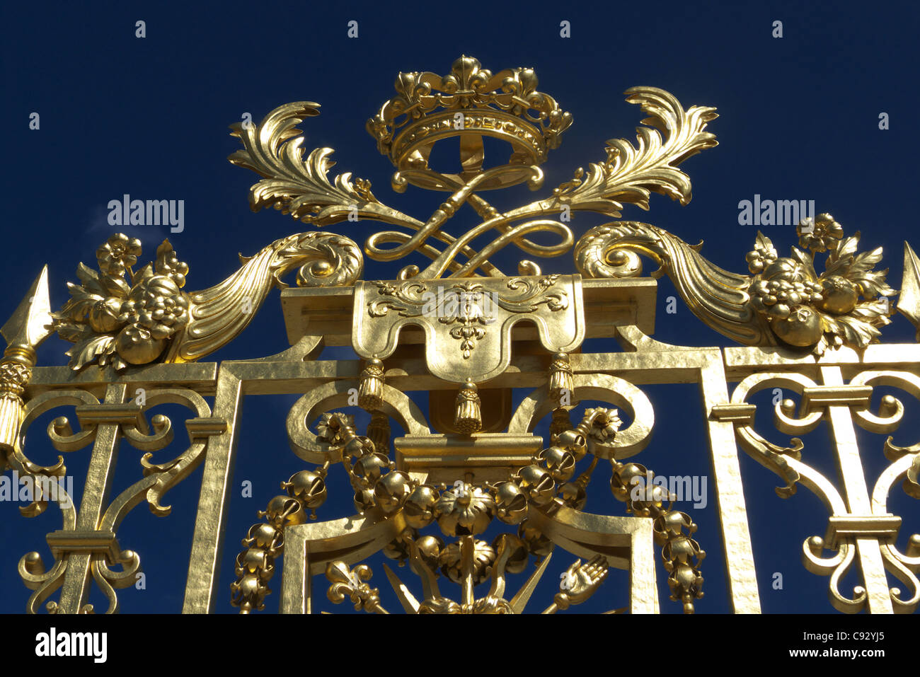 Details of the gilt work at Palace de Versailles, Paris, France Stock ...
