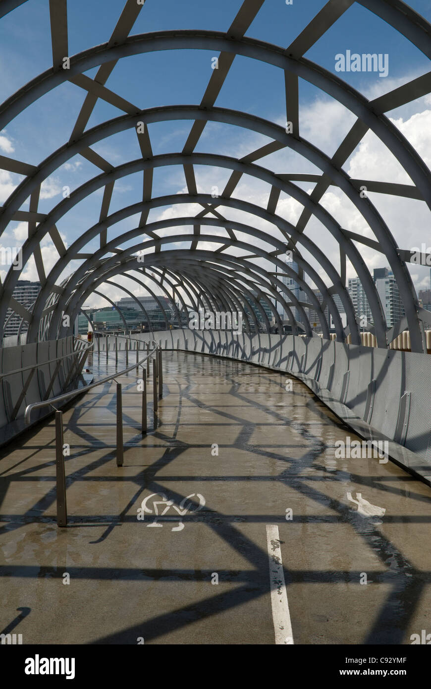 The Webb Bridge is an award-winning modern cycling and pedestrian link ...