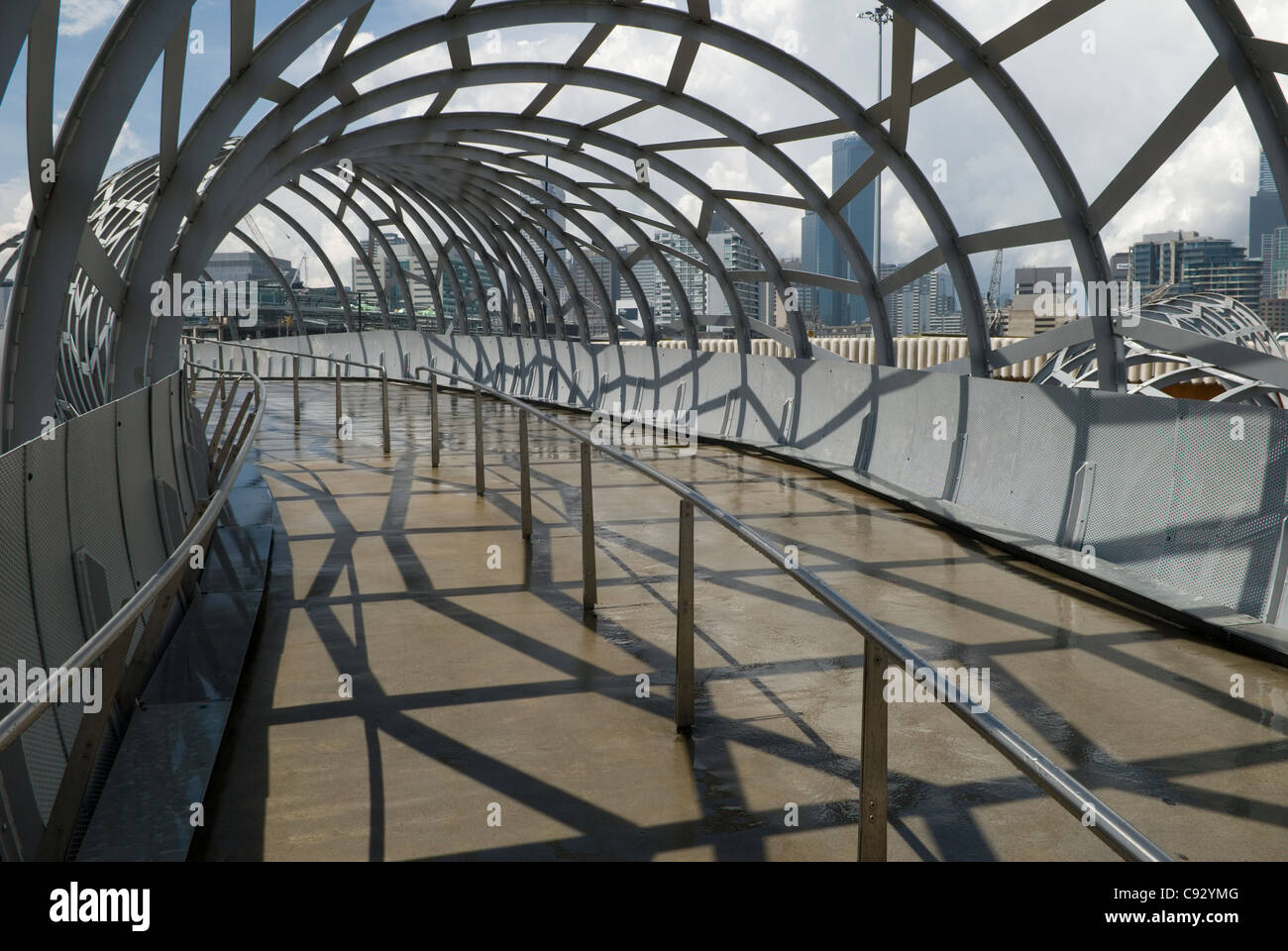 The Webb Bridge is an award-winning modern cycling and pedestrian link ...