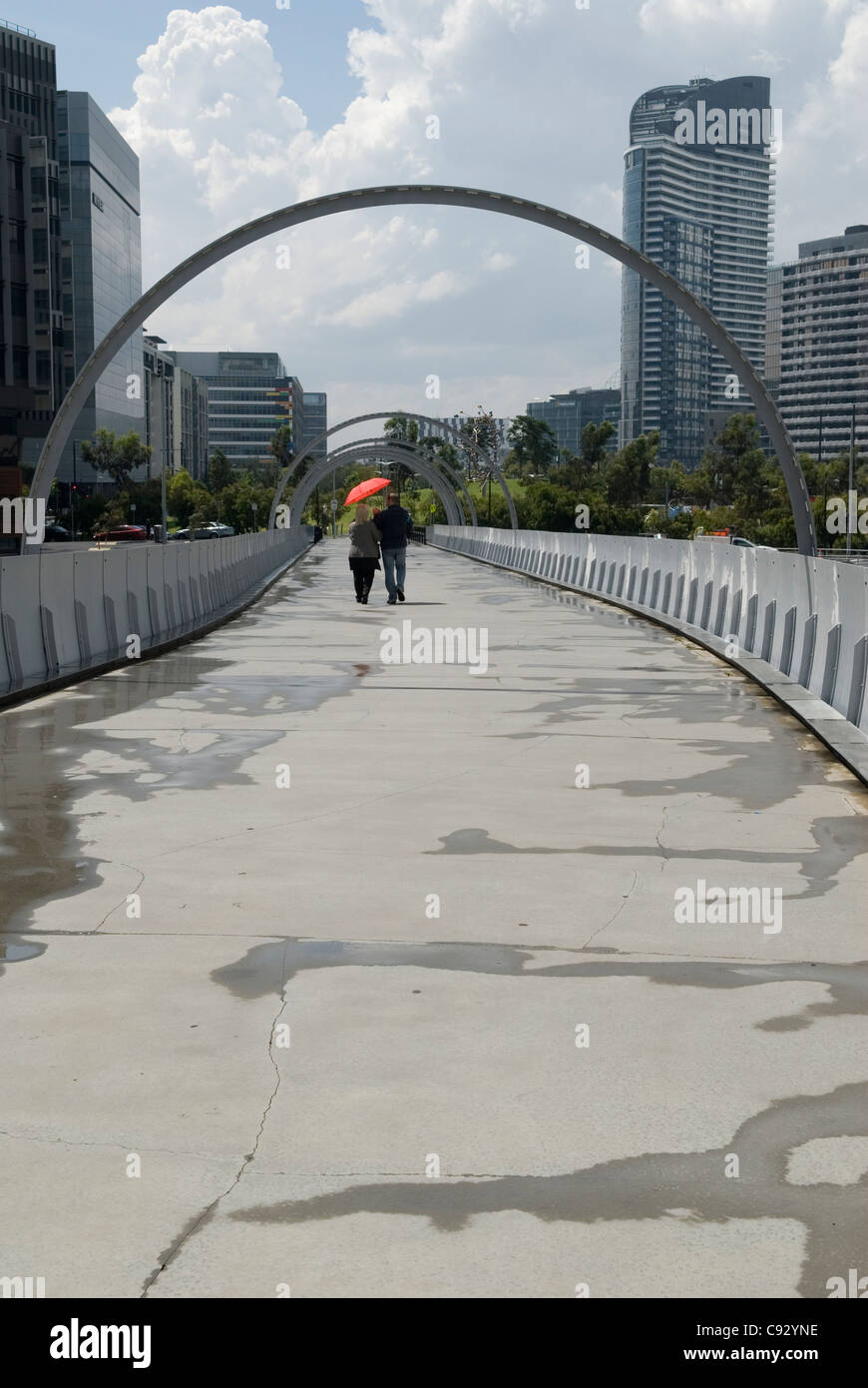 The Webb Bridge is an award-winning modern cycling and pedestrian link ...