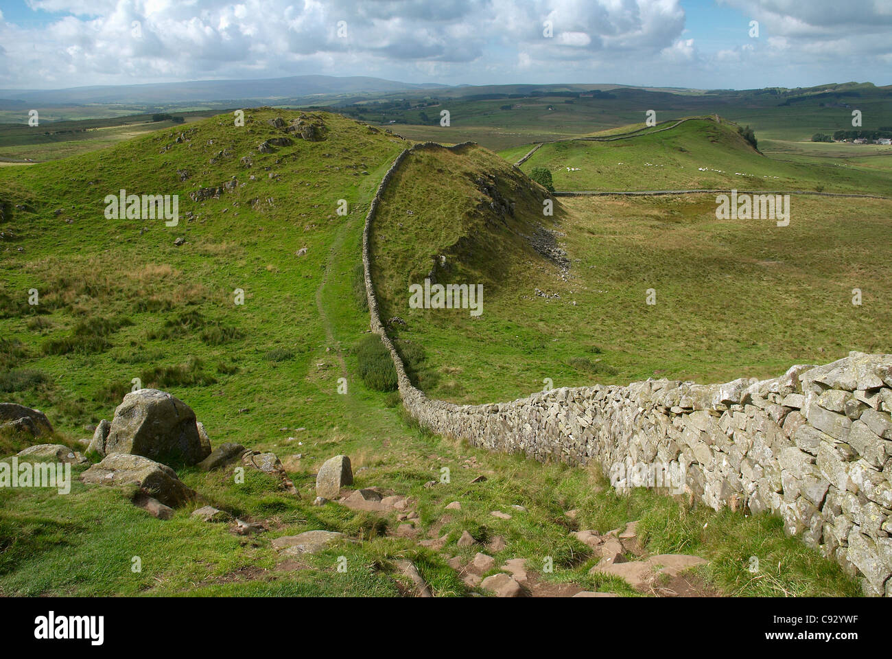 Hadrian's Wall is a defensive wall built by the Romans across the ...