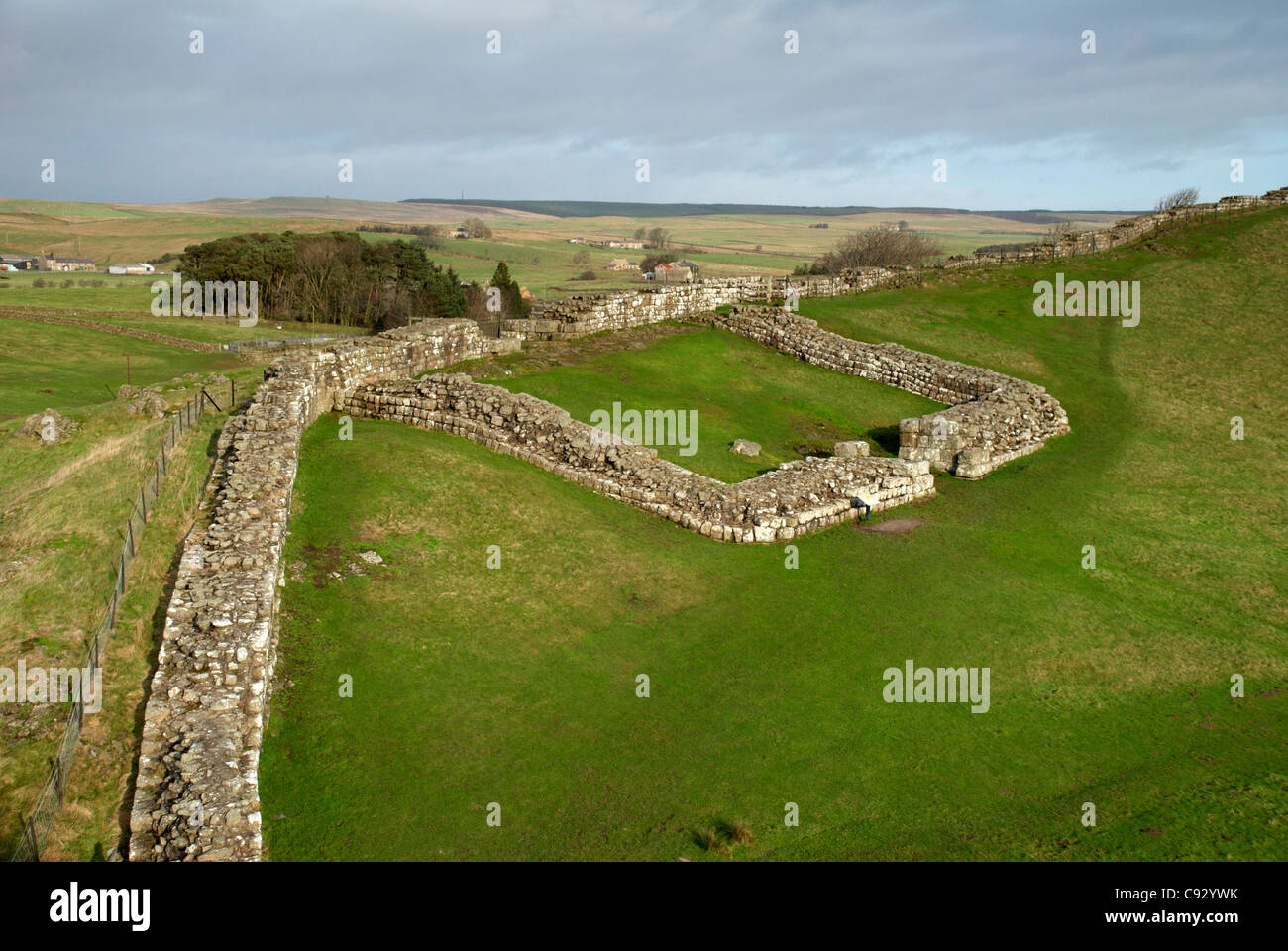 Hadrian's Wall is a defensive wall built by the Romans across the ...