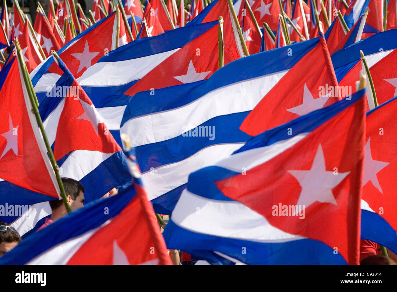 Huge crowd at May Day parade. Havana, Cuba Stock Photo - Alamy