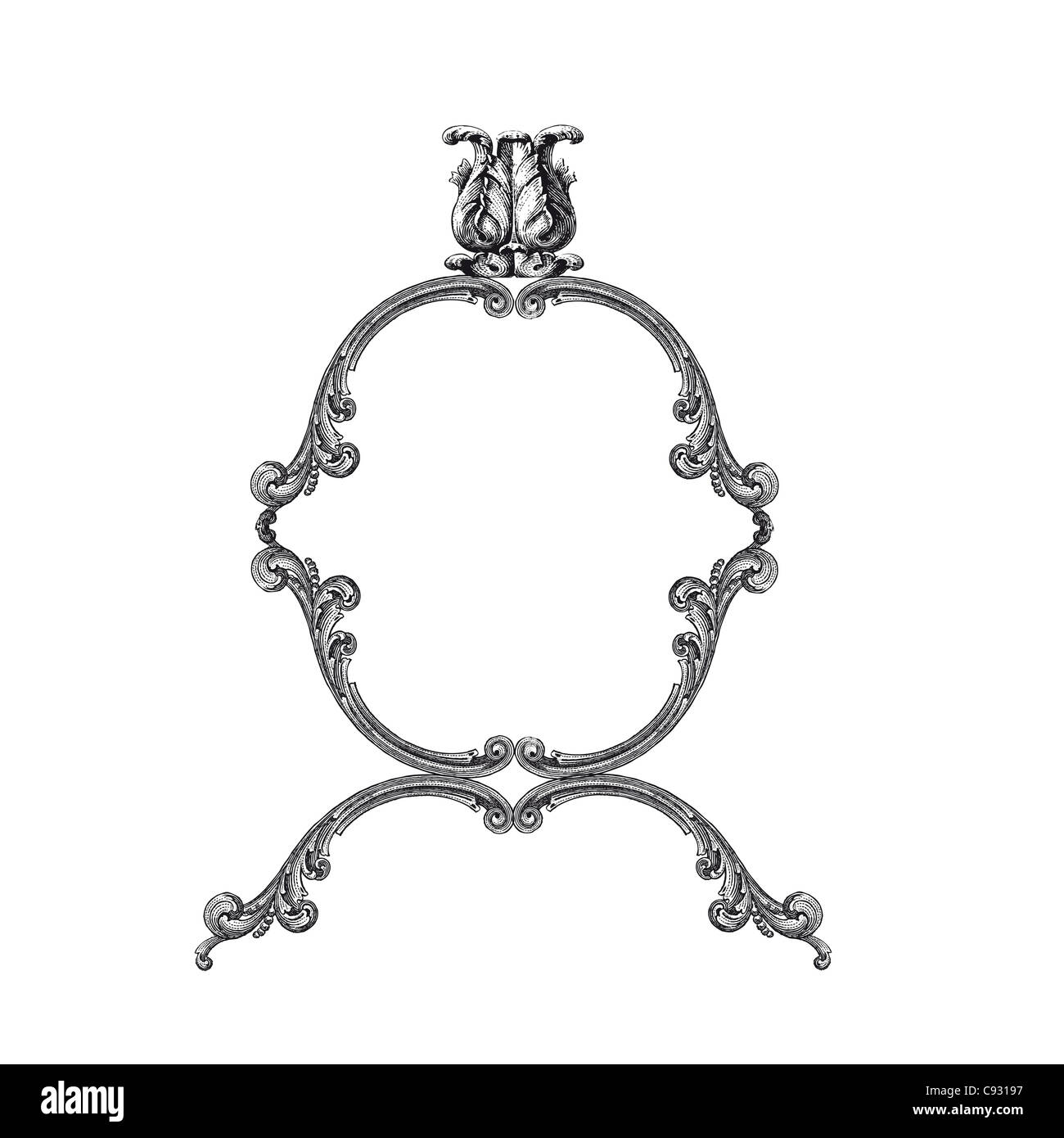 Decorative frame in antique Cut Out Stock Images & Pictures - Alamy
