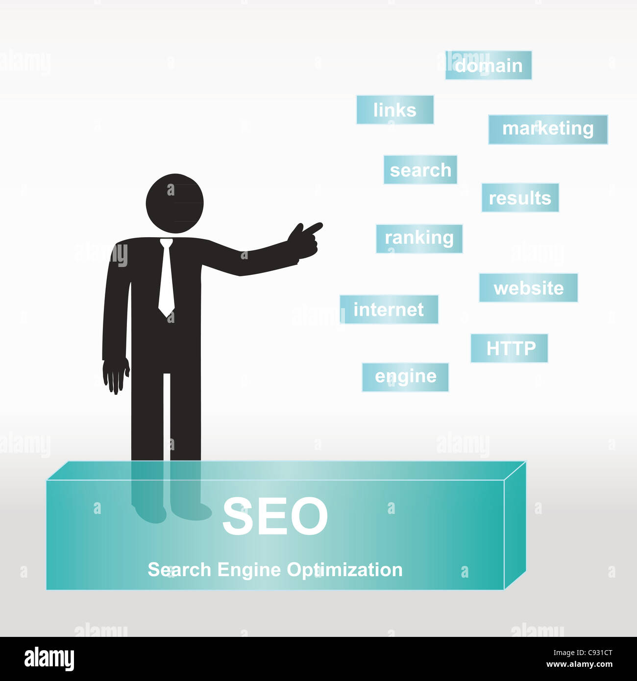 figure explain SEO concept- concept abstract background Stock Photo - Alamy
