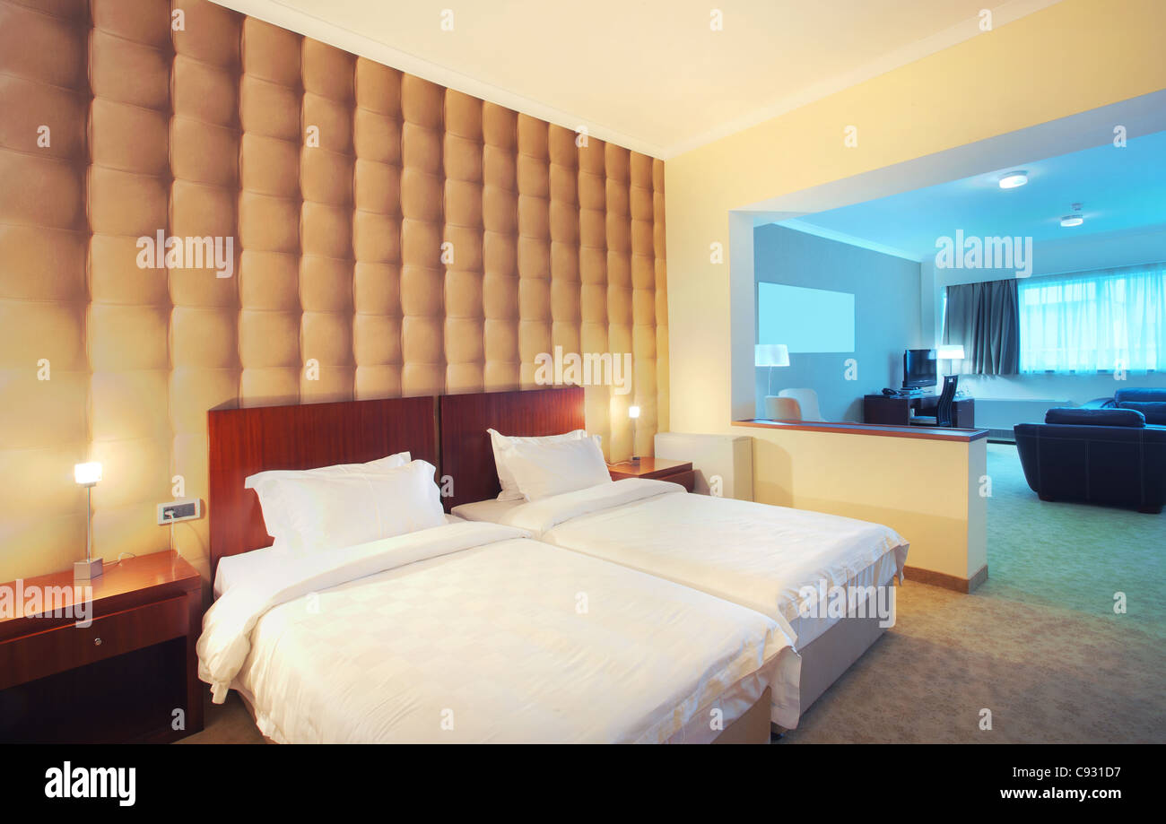 Interior of a modern empty hotel apartment Stock Photo - Alamy