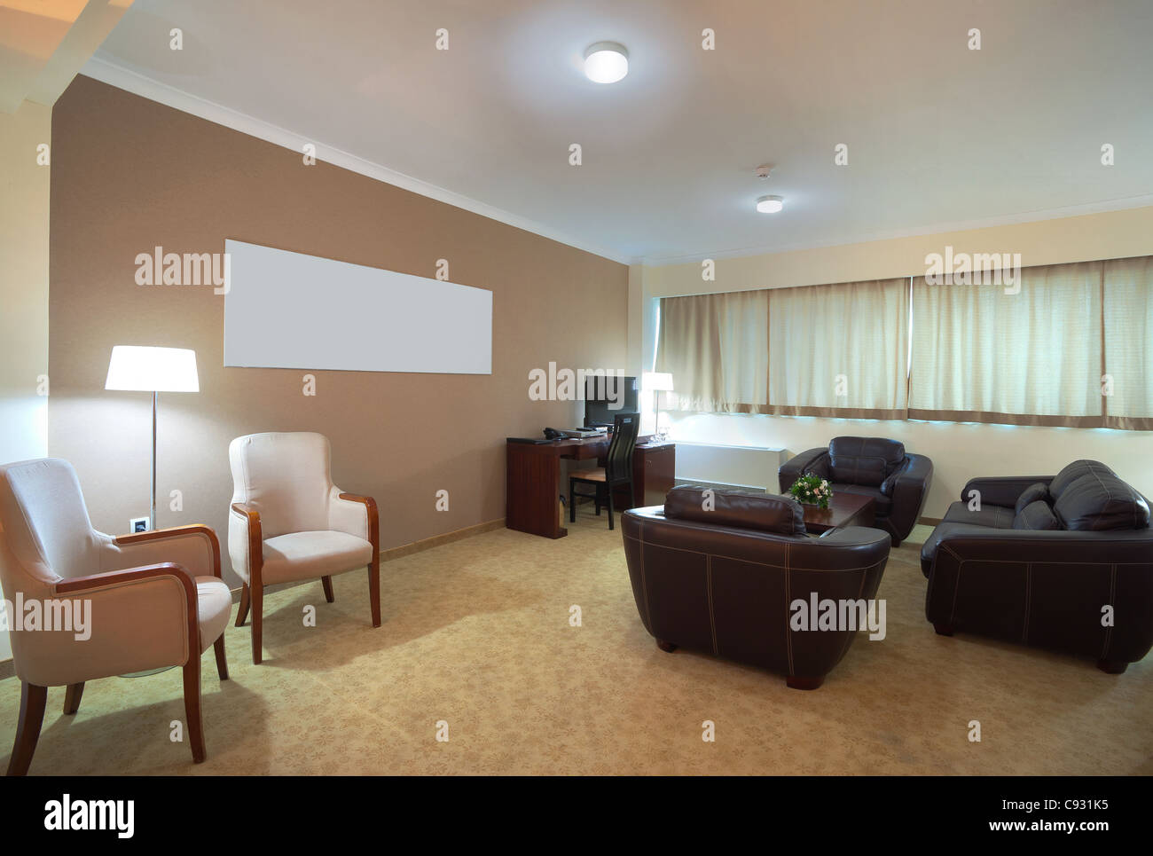 Interior of a modern empty hotel apartment Stock Photo - Alamy