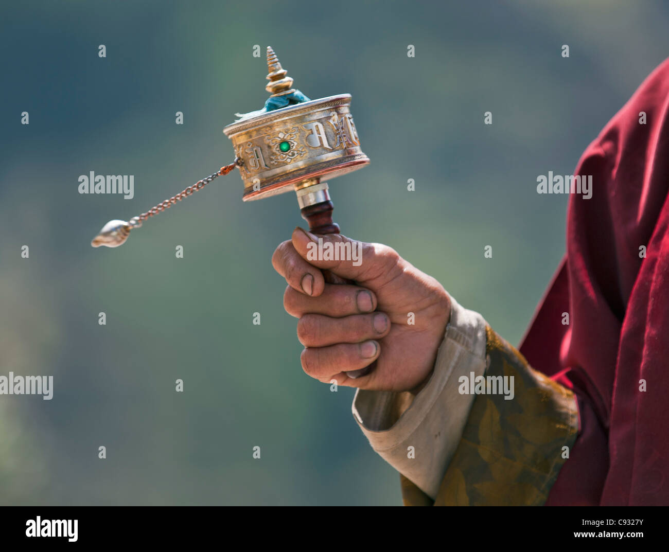 Hand held prayer wheel hi-res stock photography and images - Alamy