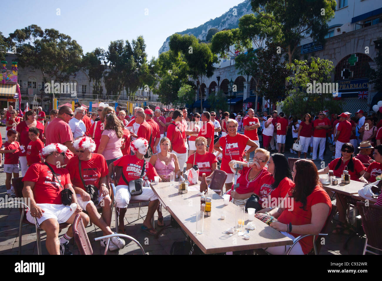 Gibraltar city center during Gibraltar National Day, 10 September 2011 ...