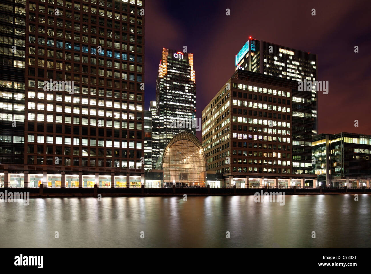 Canary Wharf is a major business district located in London Stock Photo ...