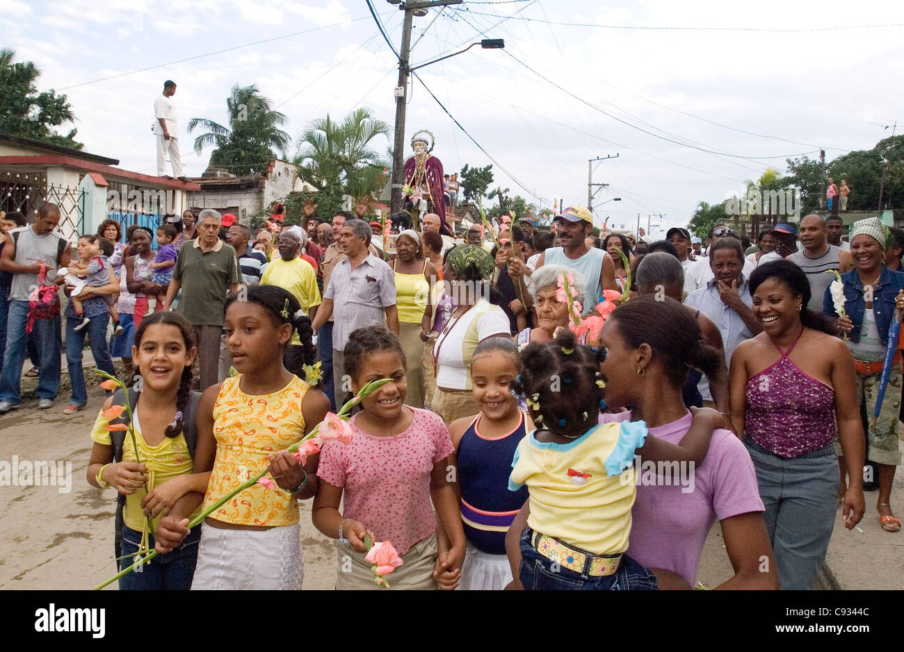 Afro-cuban religion (Saint Lazarus ceremony). Havana, Cuba Stock Photo ...