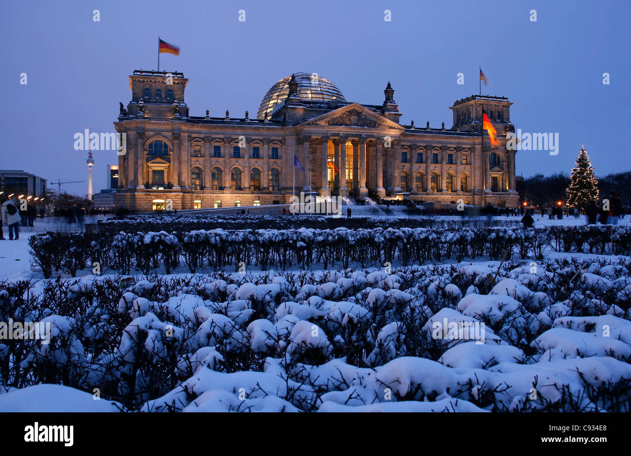 The German Parliament in the old Reichstag Building. Berlin, Germany ...