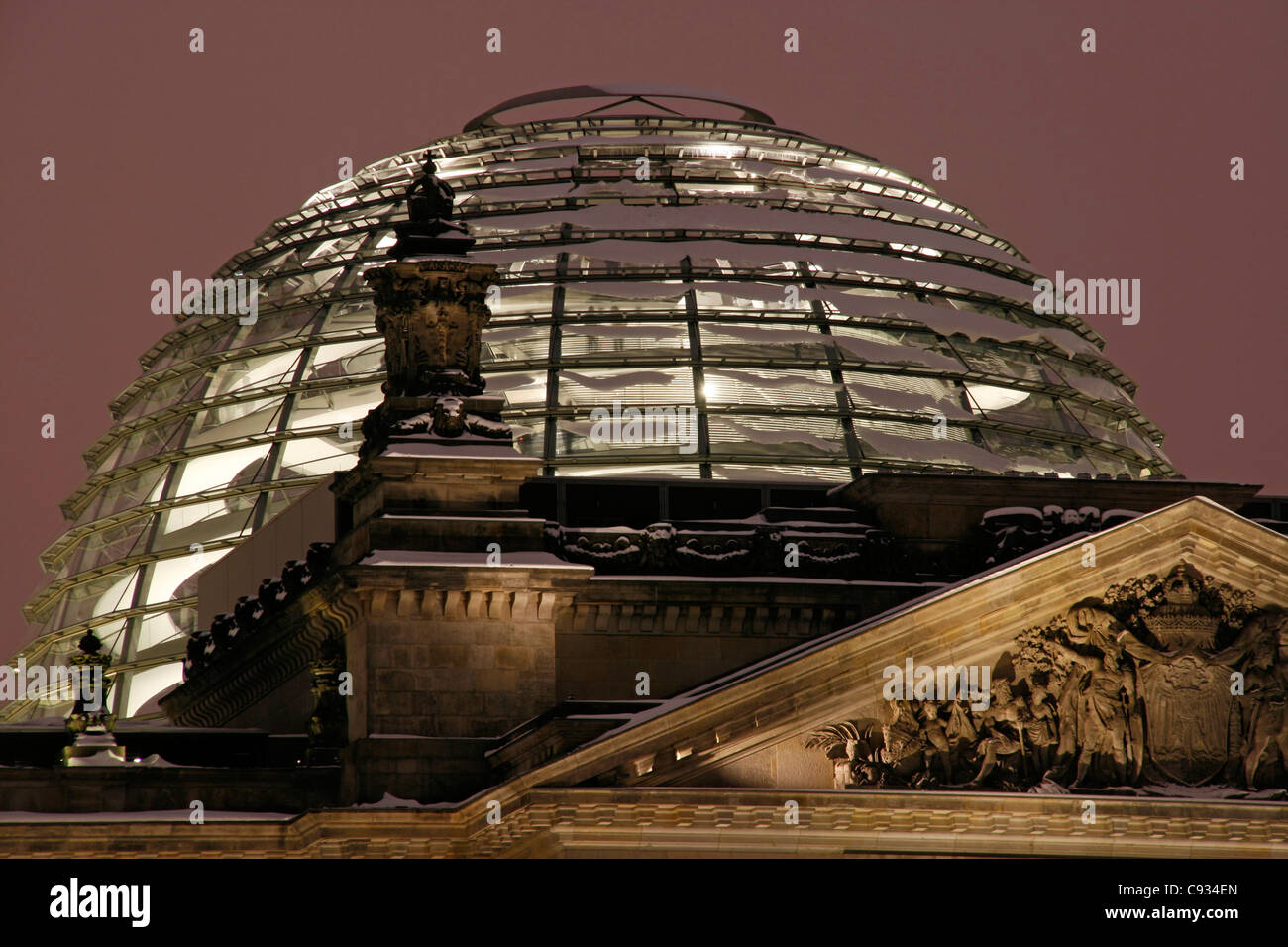The German Parliament in the old Reichstag Building. Berlin, Germany ...