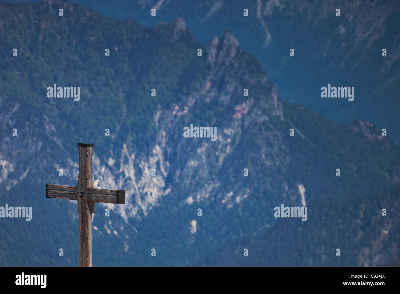 Memorial cross and Edelweiss flower motif, location of Hitler's 'Eagle ...