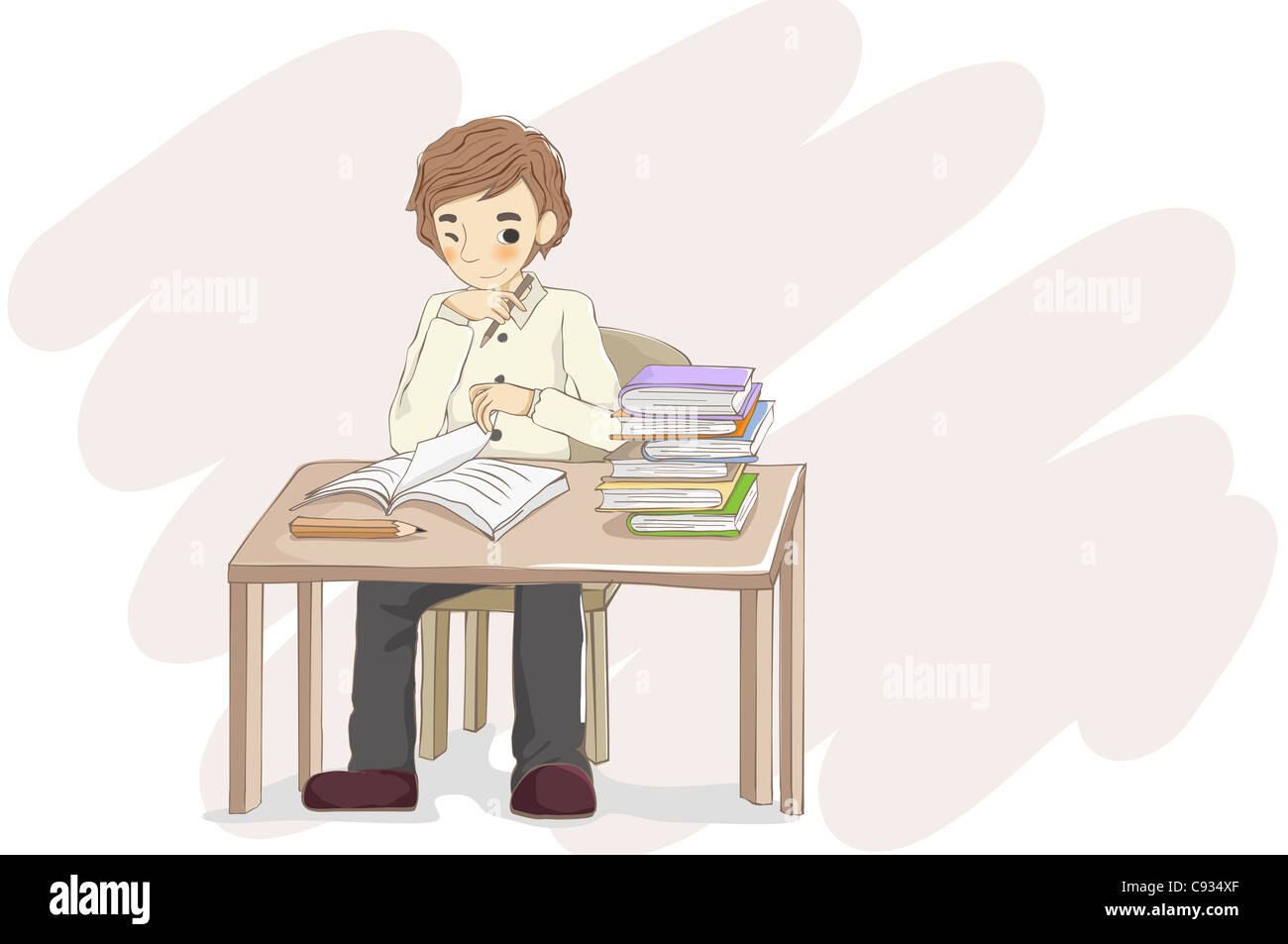 Young man studying Stock Photo - Alamy Young man studying Stock Photo - Alamy