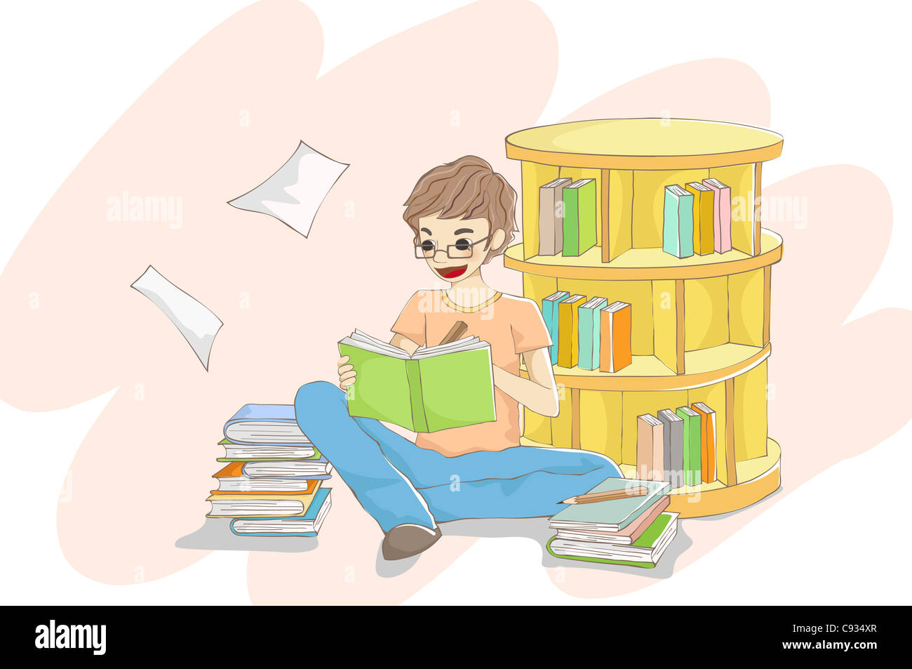 Young boy studying Stock Photo - Alamy Young boy studying Stock Photo - Alamy