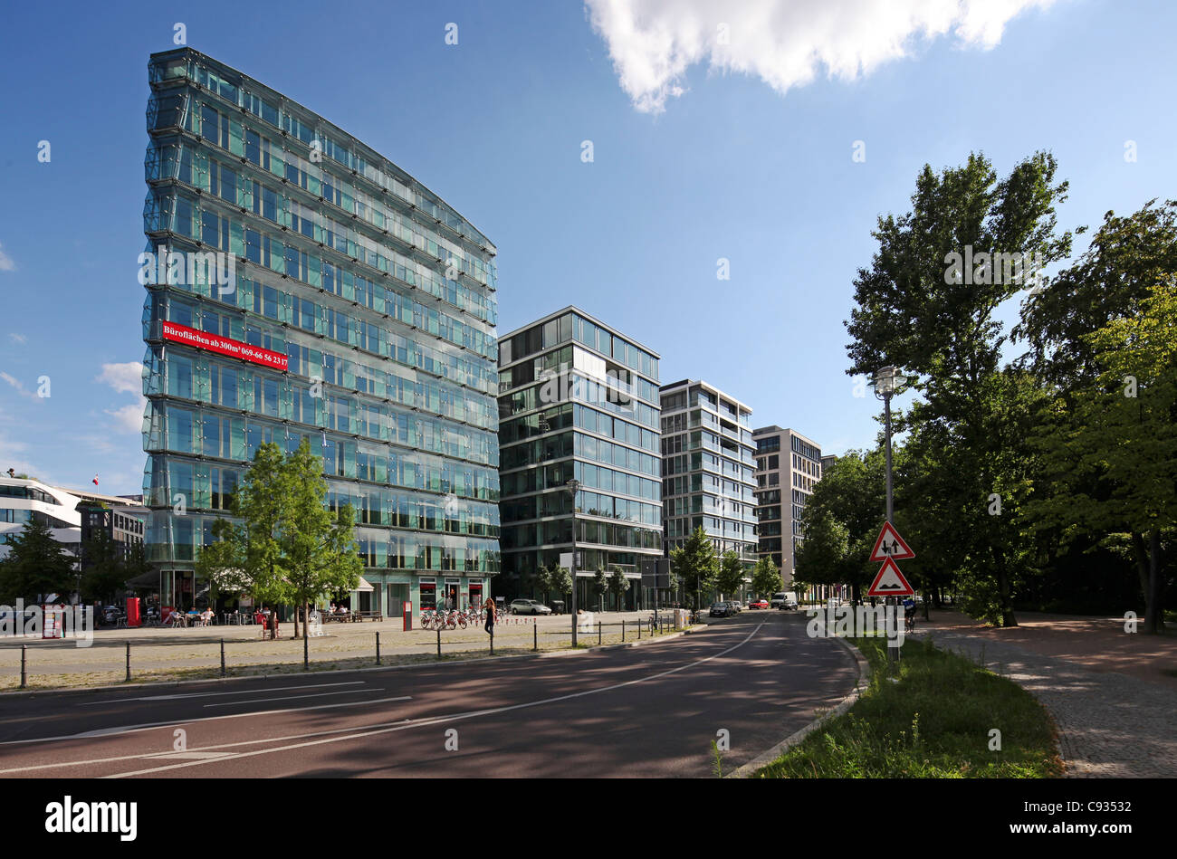 New office buildings in the Beisheim Center at Potsdamer Platz. On the ...